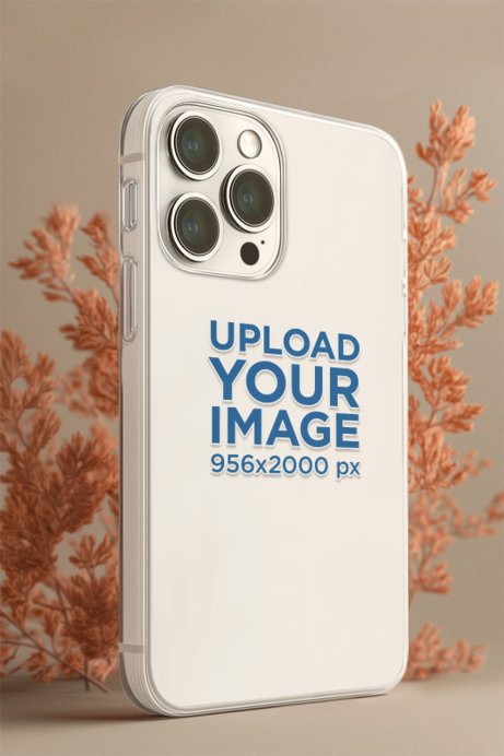 Placeit - Print Mockup Featuring an AI-Created Clear Case for an iPhone ...