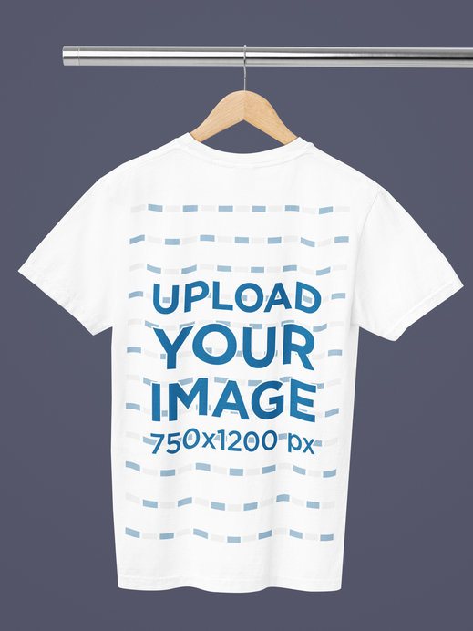 Placeit - Mockup of a Comfort Colors Round-Neck Tee Placed on a Hanger