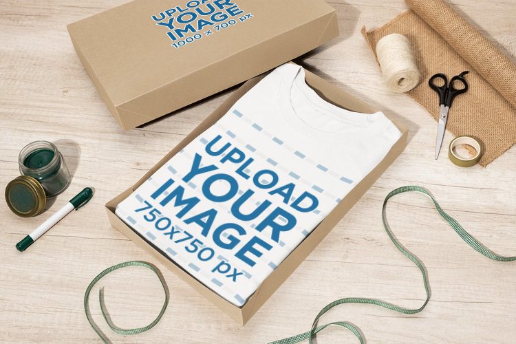 Placeit - DIY-Themed Mockup Featuring a Bella Canvas T-Shirt Placed on ...