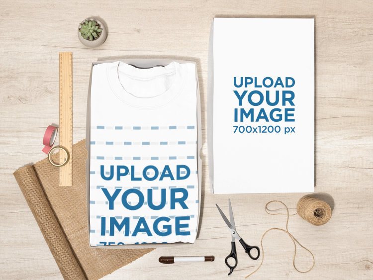 Placeit - DIY-Themed Mockup of a Folded Gildan Sweatshirt Placed Inside ...