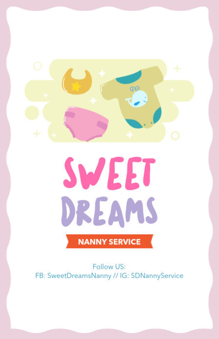 Placeit - Child Care Flyer Maker with Baby Mobile