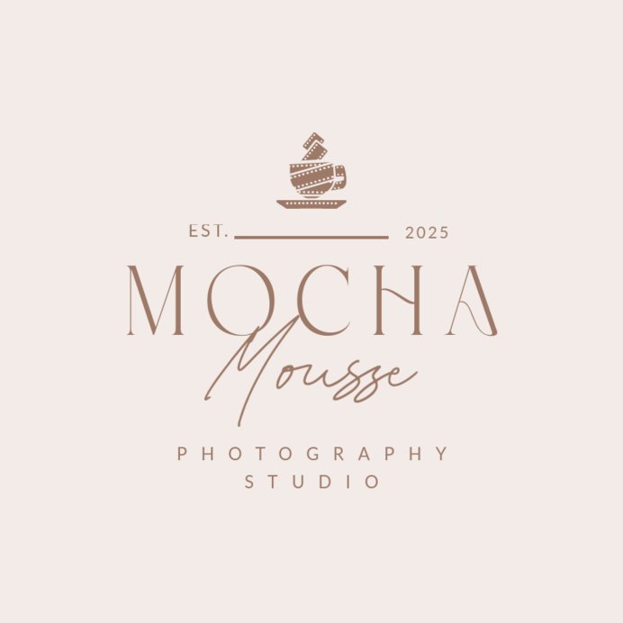 Placeit - Logo Template for a Photography Studio With a Mocha Theme