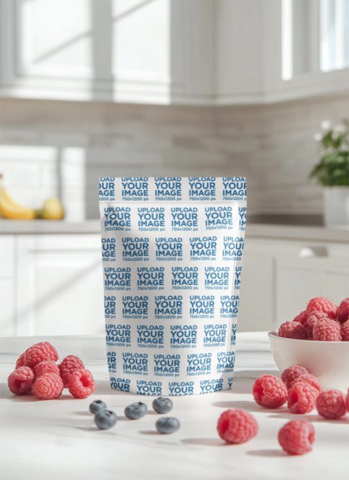 Placeit - Supplement Mockup of an AI-Created Zip Food Bag Surrounded by ...