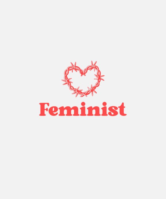 Placeit - T-Shirt Design Maker Featuring a Feminist Message and a Heart ...