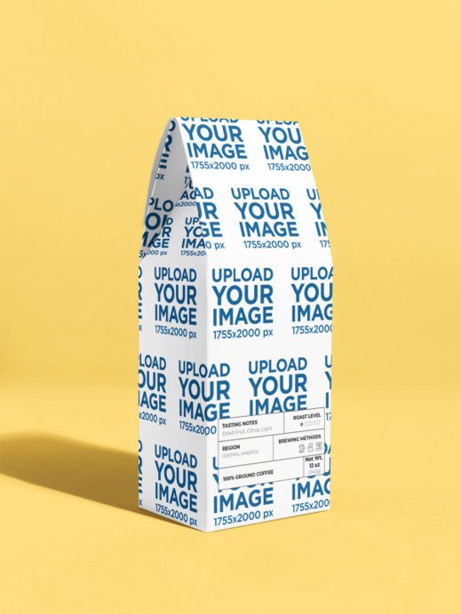 Placeit - High Lakes Coffee Blend Mockup Featuring a Vivid Colorful ...