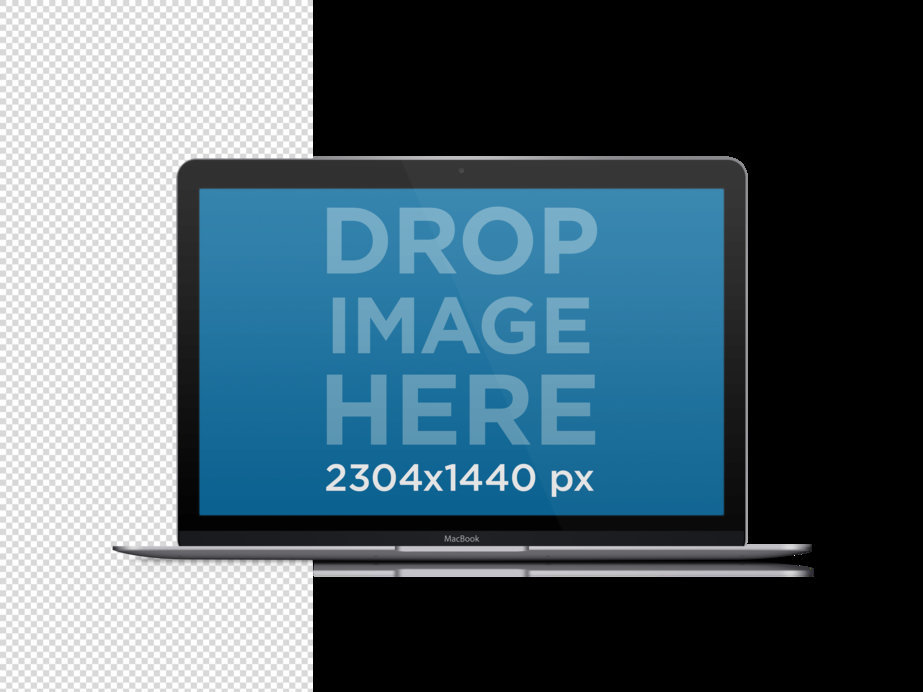 Placeit - Laptop Mockup of a Macbook Air Over Transparent Background