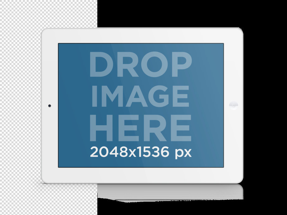 Placeit - iPad Mockup of White iPad With Clear Background