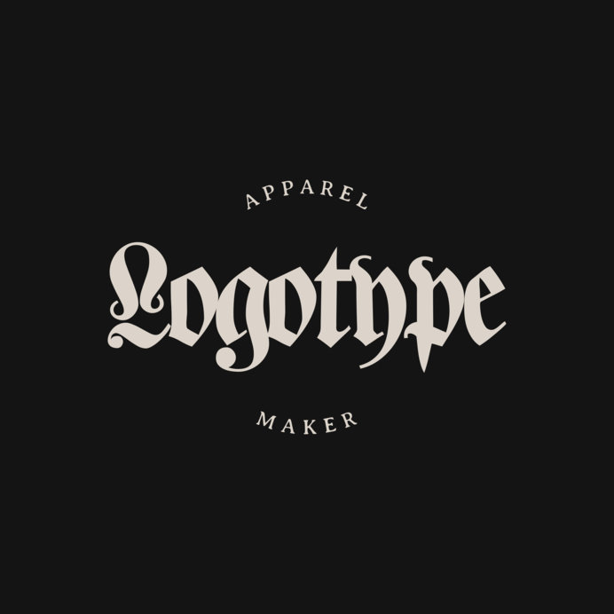 Placeit - Typographic Logo Template for a Gothic Clothing Brand