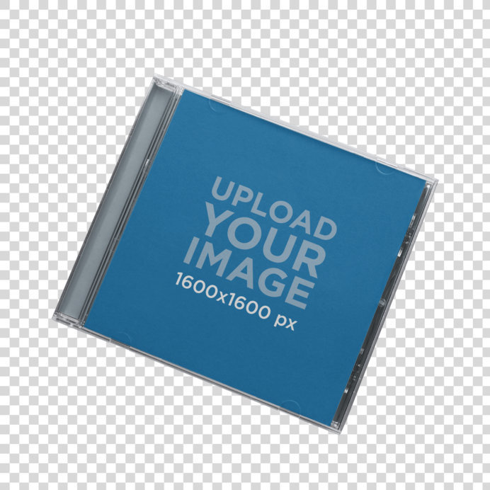 Placeit - Album CD Cover Mockup Against a Transparent Backdrop