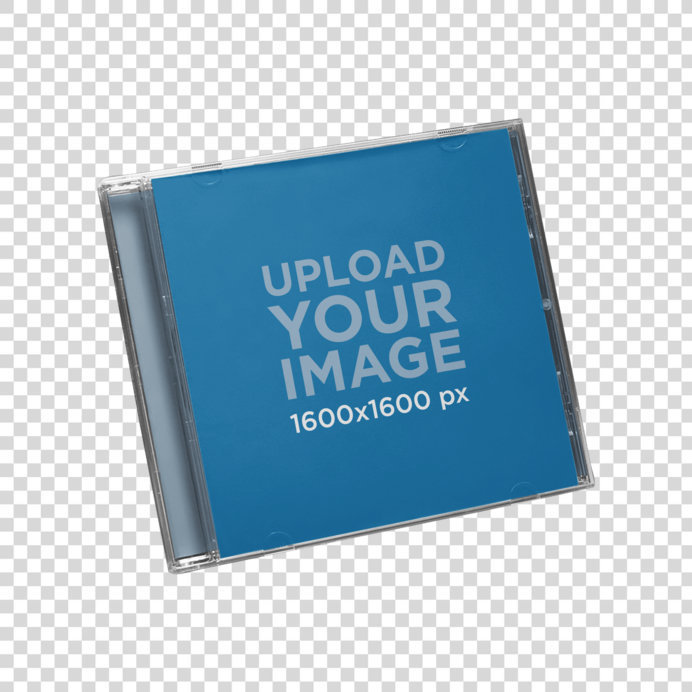 Placeit - CD Album Cover Mockup on a Transparent Background