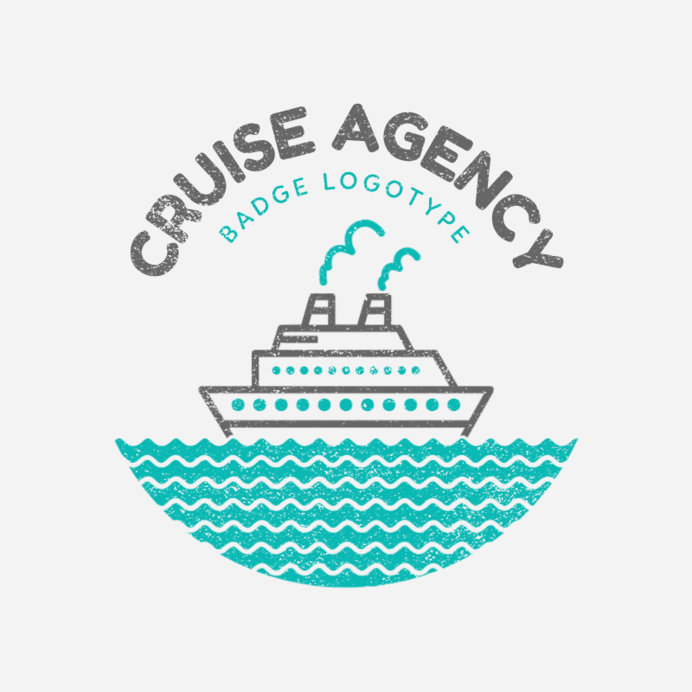 Placeit - Custom Logo Maker for Cruise Agency with Vacation Icons