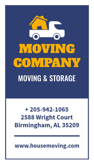 Placeit - Moving Company Business Card Creator