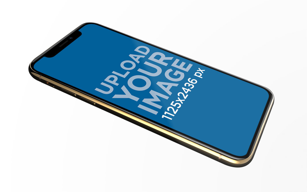 Placeit - iPhone 11 Pro Mockup Floating in an Angled Position