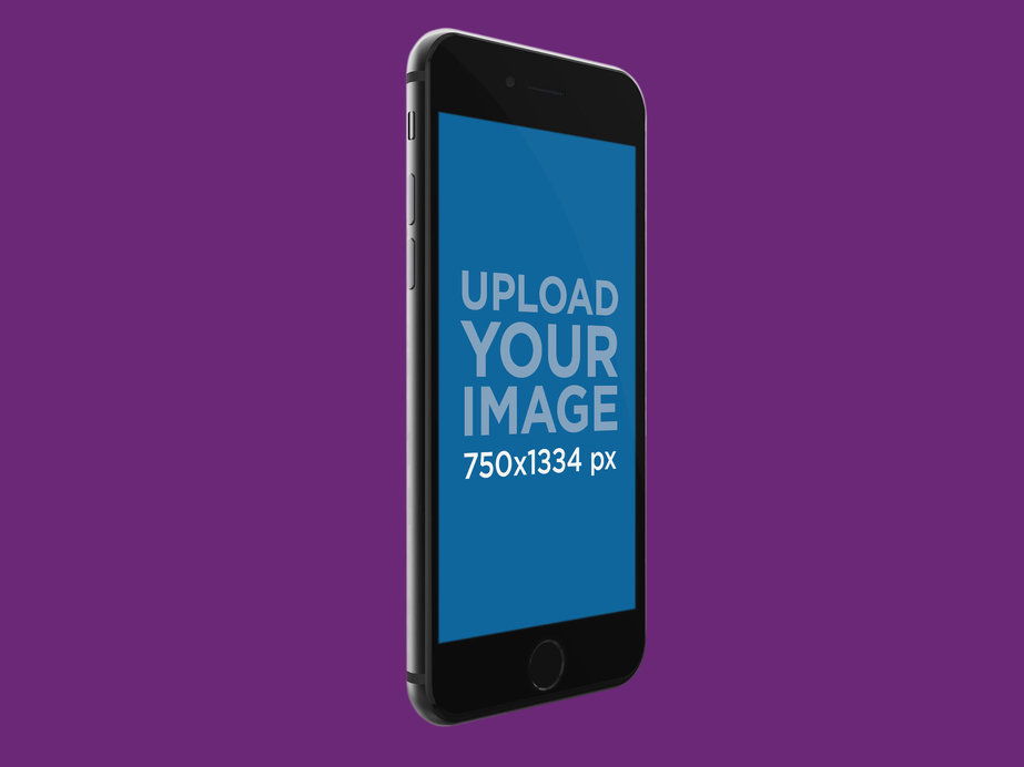 Placeit - iPhone 8 Render Mockup Floating Over a Solid Background