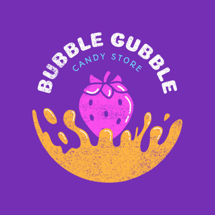 Placeit - Candy Store Logo Maker with Bubble Gum Effects