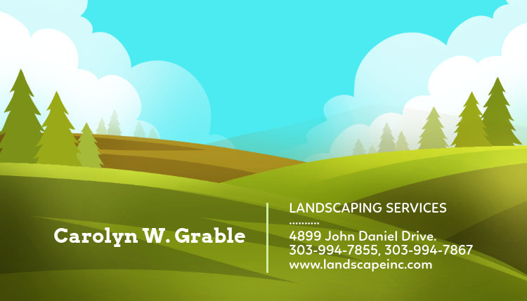 Placeit - Tree Graphic Business Card Maker for a Landscaping Company