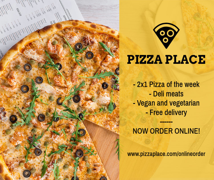 Placeit - FB Post Template for Pizza Place