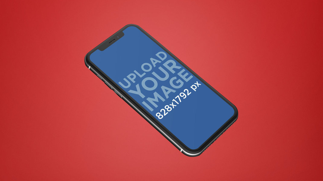 Placeit - Black iPhone 11 Mockup Floating Angled