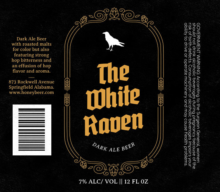 Placeit - Dark Ale Beer Label Template