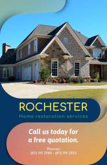 Placeit - Home Restoration Flyer Template