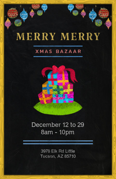Placeit - X-Mas Bazaar Flyer Template with Christmas Gift Boxes
