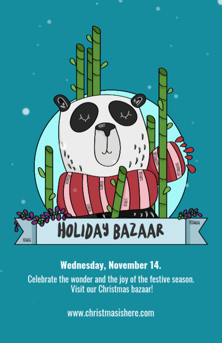 Placeit - Holiday Bazaar Flyer Template for Christmas