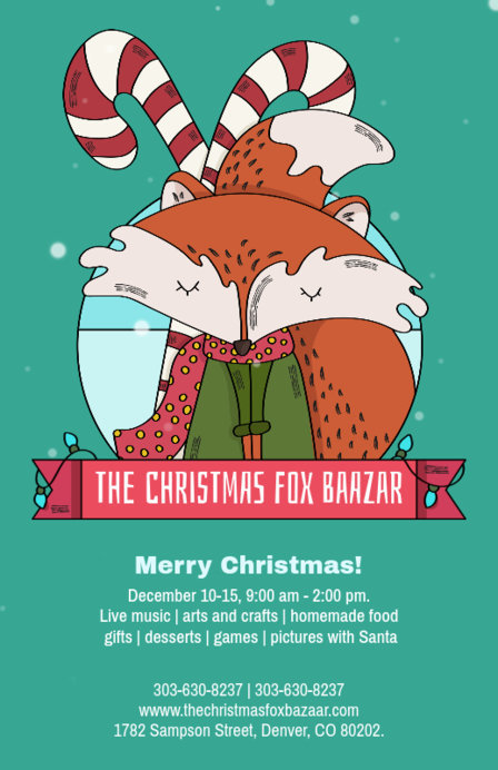 Placeit - Online Flyer Template for a Christmas Bazaar