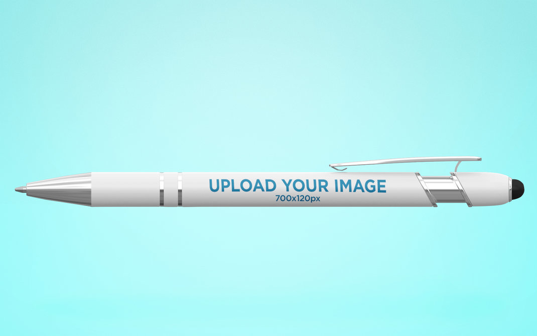 Placeit - Pen Mockup Lying Horizontally Over a Flat Surface