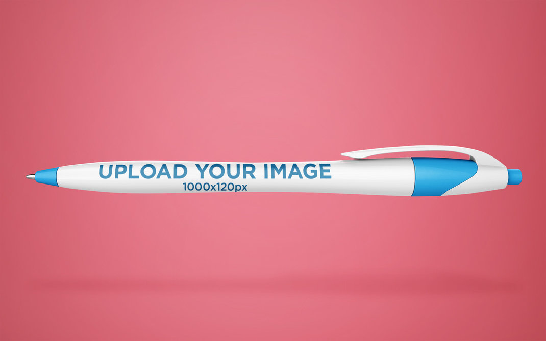 Placeit - Pen Mockup Floating Over a Flat Surface