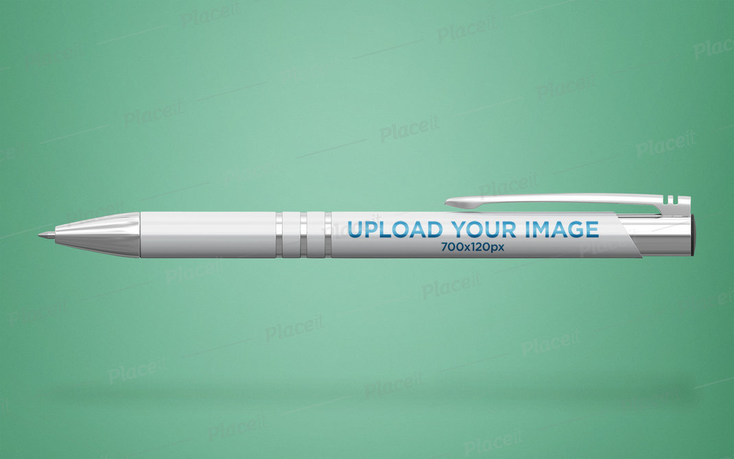 Placeit - Stylish Pen Mockup Floating on a Customizable Background