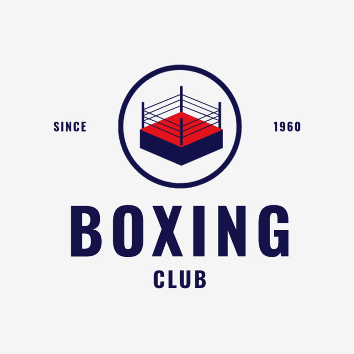 Placeit - Box Logo Maker with a Boxing Ring Icon