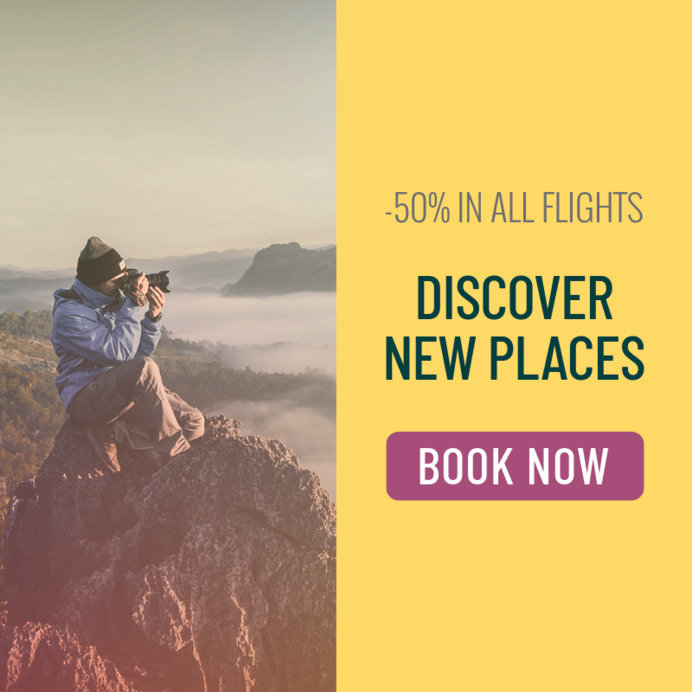 Placeit - Half Price Travel Deals Banner Ad Maker