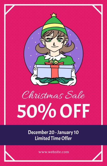 Placeit - Christmas Flyer Maker with Elf Graphics for a Holiday Sale