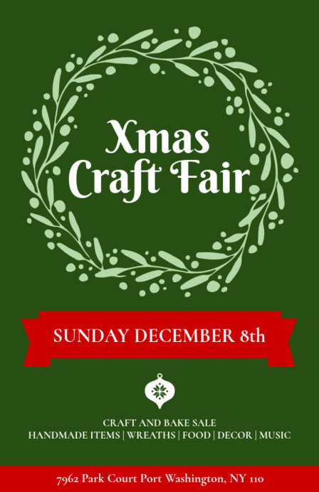 Placeit - Christmas Flyer Generator for an Xmas Craft Fair