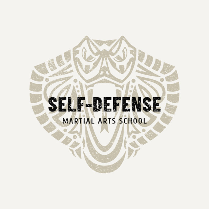 Placeit - Martial Arts Logo Design Template for Self-Defense Classes
