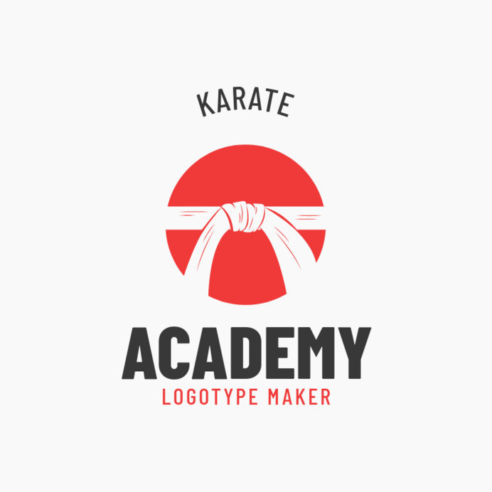 Placeit - Simple Martial Arts Logo Maker for a Karate Academy