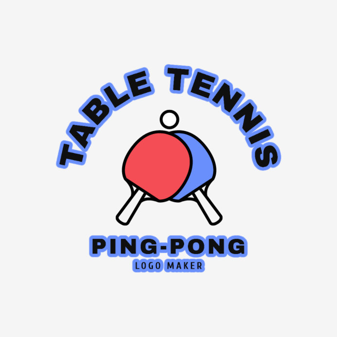 Placeit - Table Tennis Logo Template