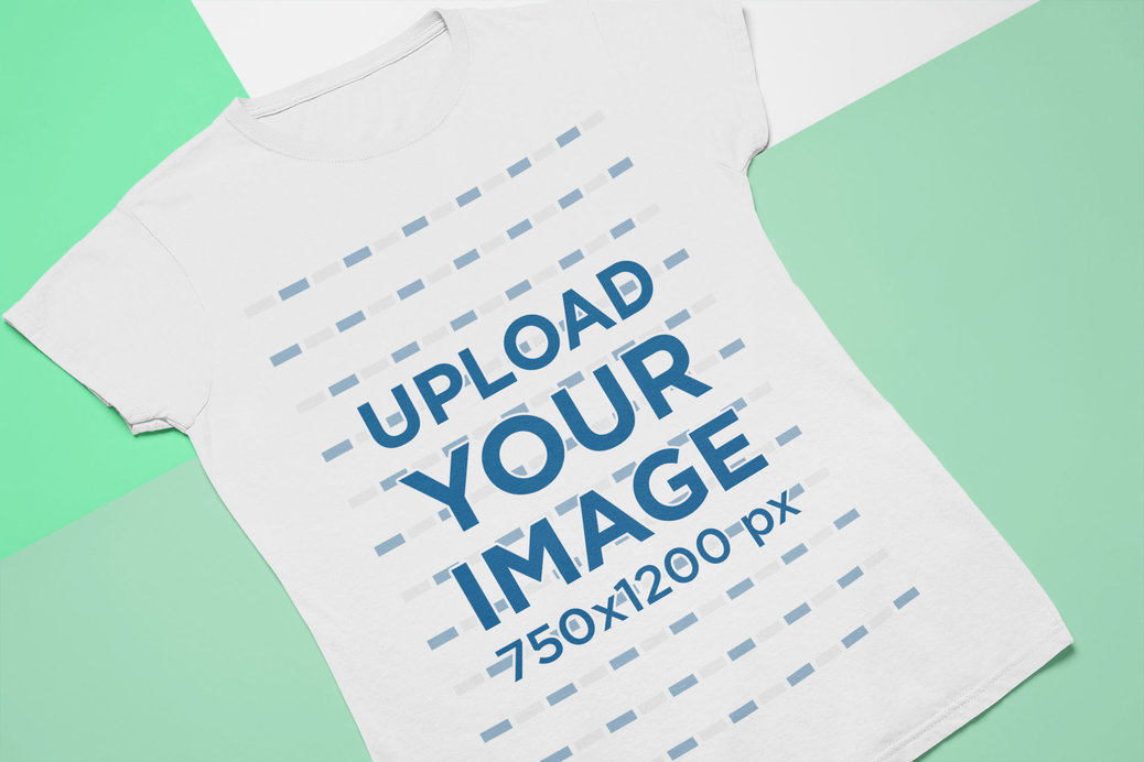 Placeit - Flat Lay Mockup of a Tee over a Surface with Different Colors
