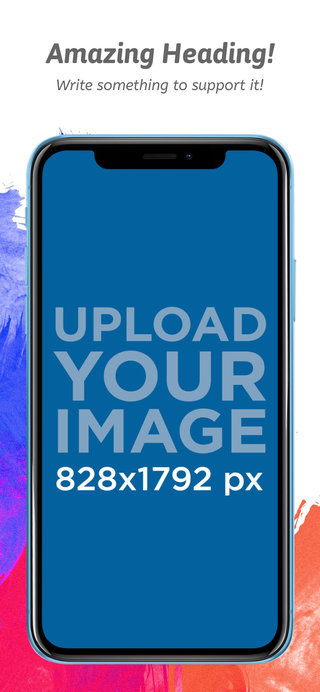 Placeit - App Store Screenshot Mockup Featuring a Customizable Background