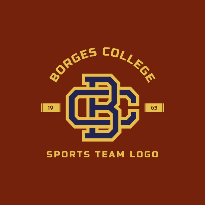 Placeit - Sports Logo template with Interlocked Monogram Letters