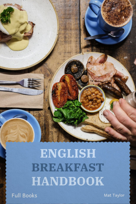 Placeit - English Breakfast Book Cover Template