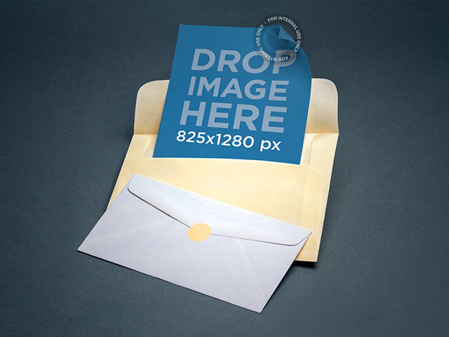 Placeit - Envelope Mockup Featuring Two Envelopes Lying Next to Each Other