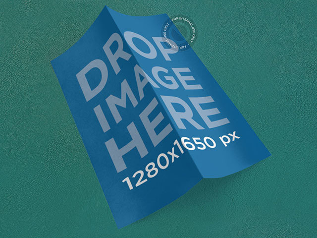 Placeit - Brochure Mockup Featuring a 2 Panel Brochure
