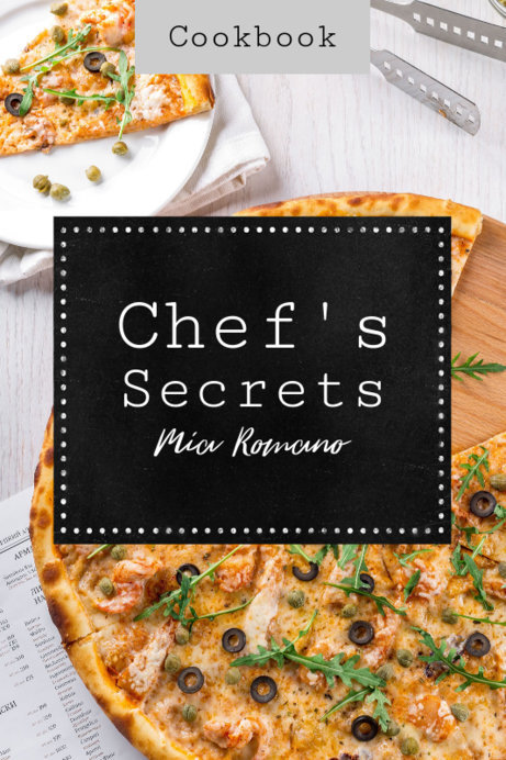 Placeit - Cookbook Cover Template with Chef's Secrets