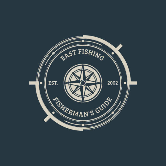 Placeit - Fishing Team Logo Design Maker with a Compass Graphic