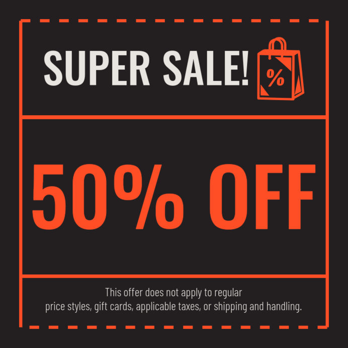 Placeit - Coupon Design Template for a Half-Off Sale