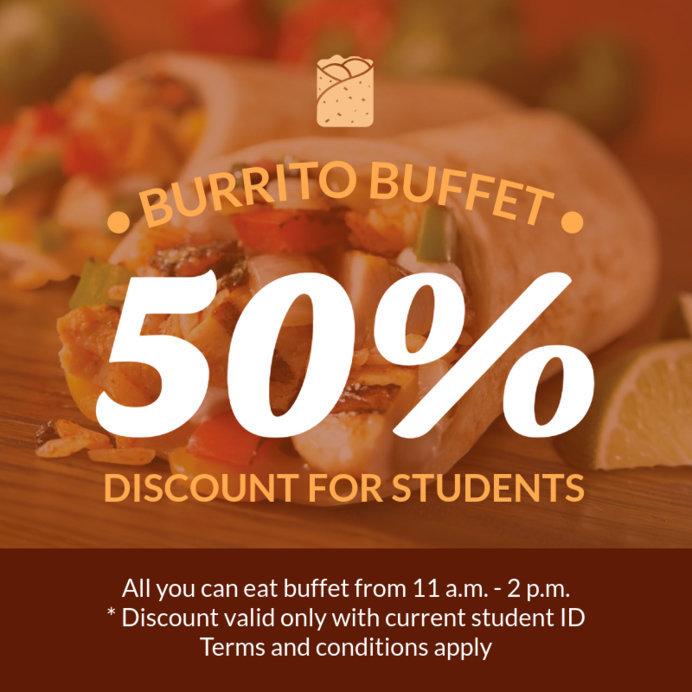 Placeit - Discount Coupon Template for Restaurants