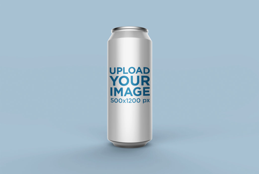 Placeit - Mockup of a Large Can Standing over a Plain Surface