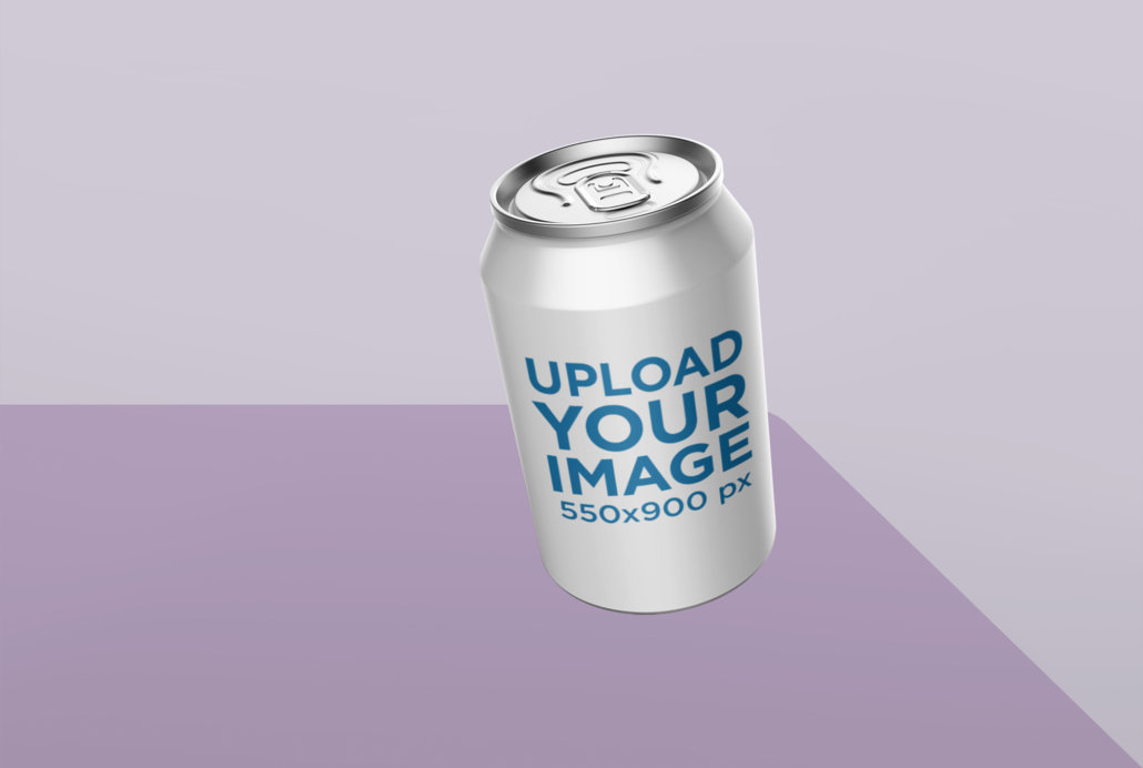 Placeit - Label Mockup of a 330ml Can in a Minimalistic Setting