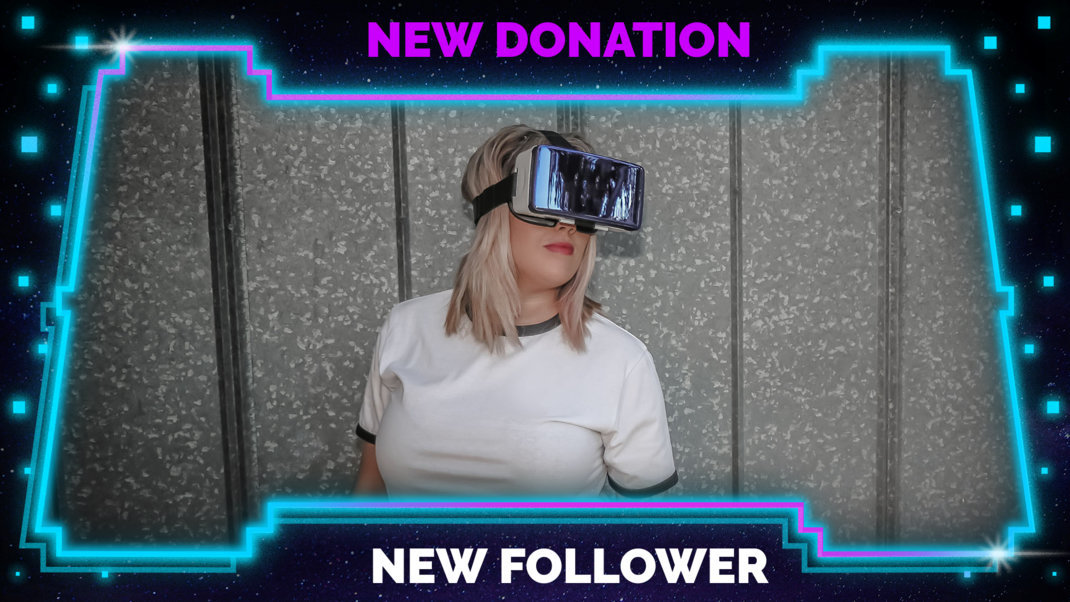 Placeit - Webcam Frame OBS Stream Overlay Maker with Cool Neon Gaming Frame